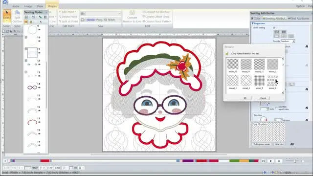Mrs. Claus ITH Appliqué in Baby Lock Palette 11: The Color-Stop Map ...
