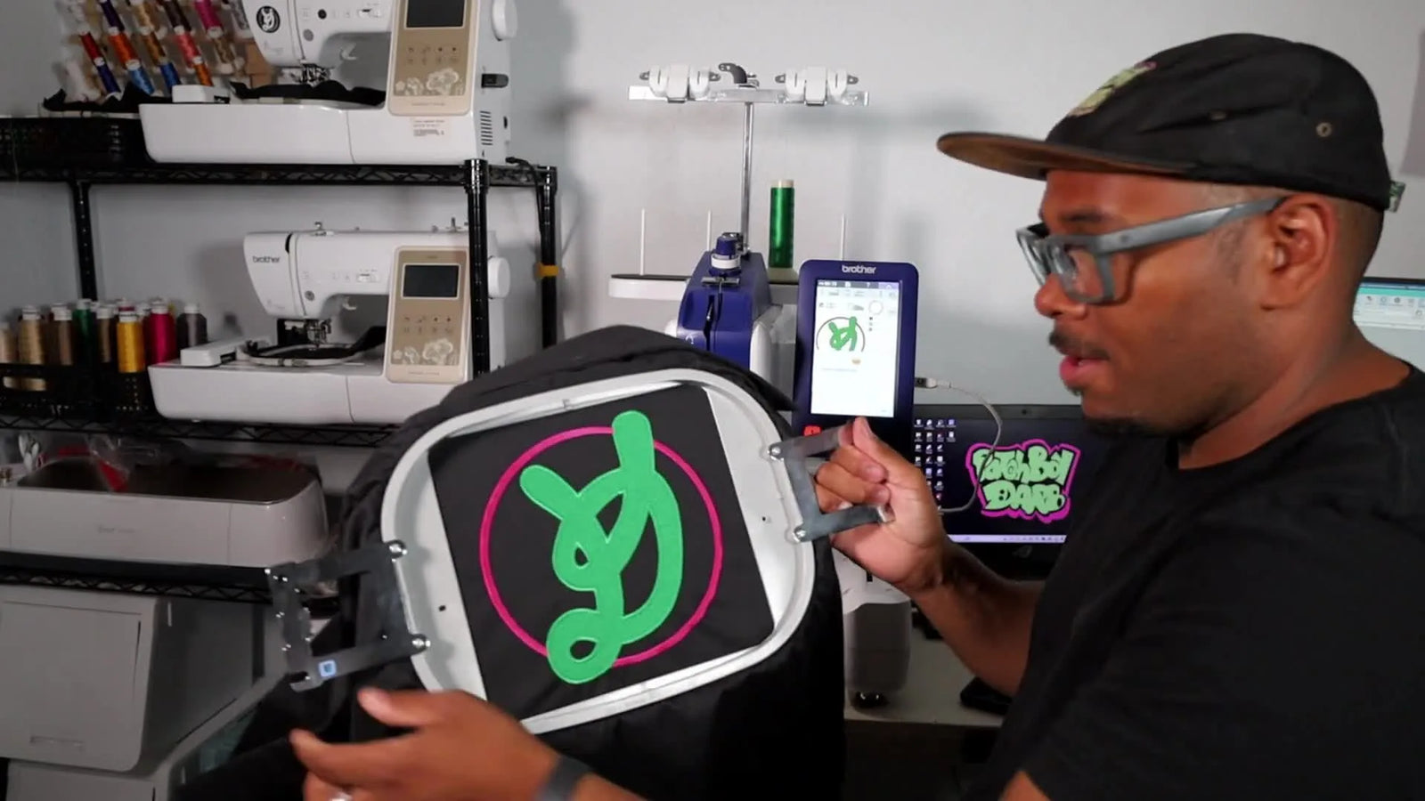 Brother PRS100 + Magnetic Hoop on a Dickies Work Shirt: The No-Panic ...