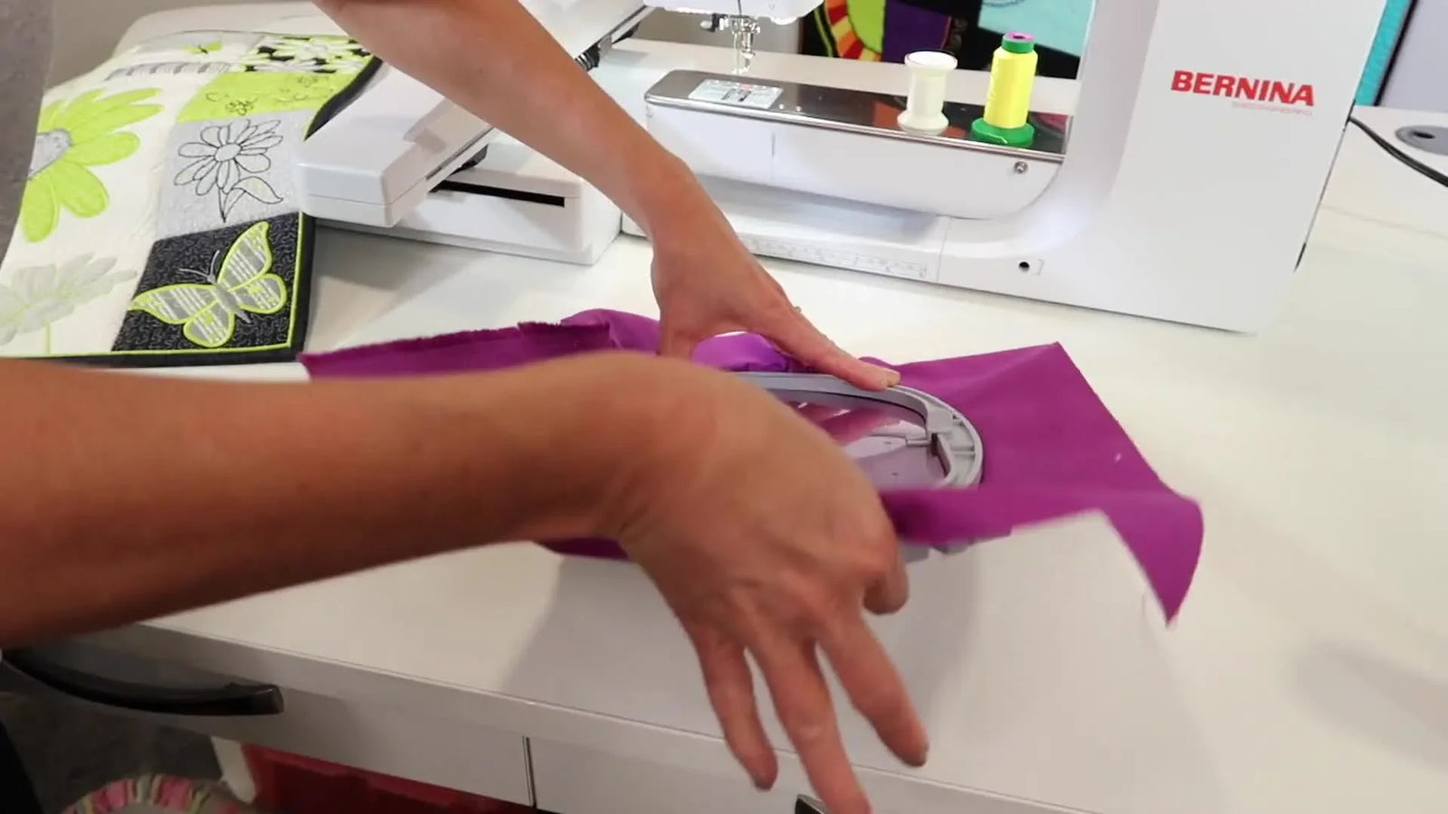 Drum-Tight Hooping on the BERNINA 790+: The “Sticky Sandwich” + Table ...