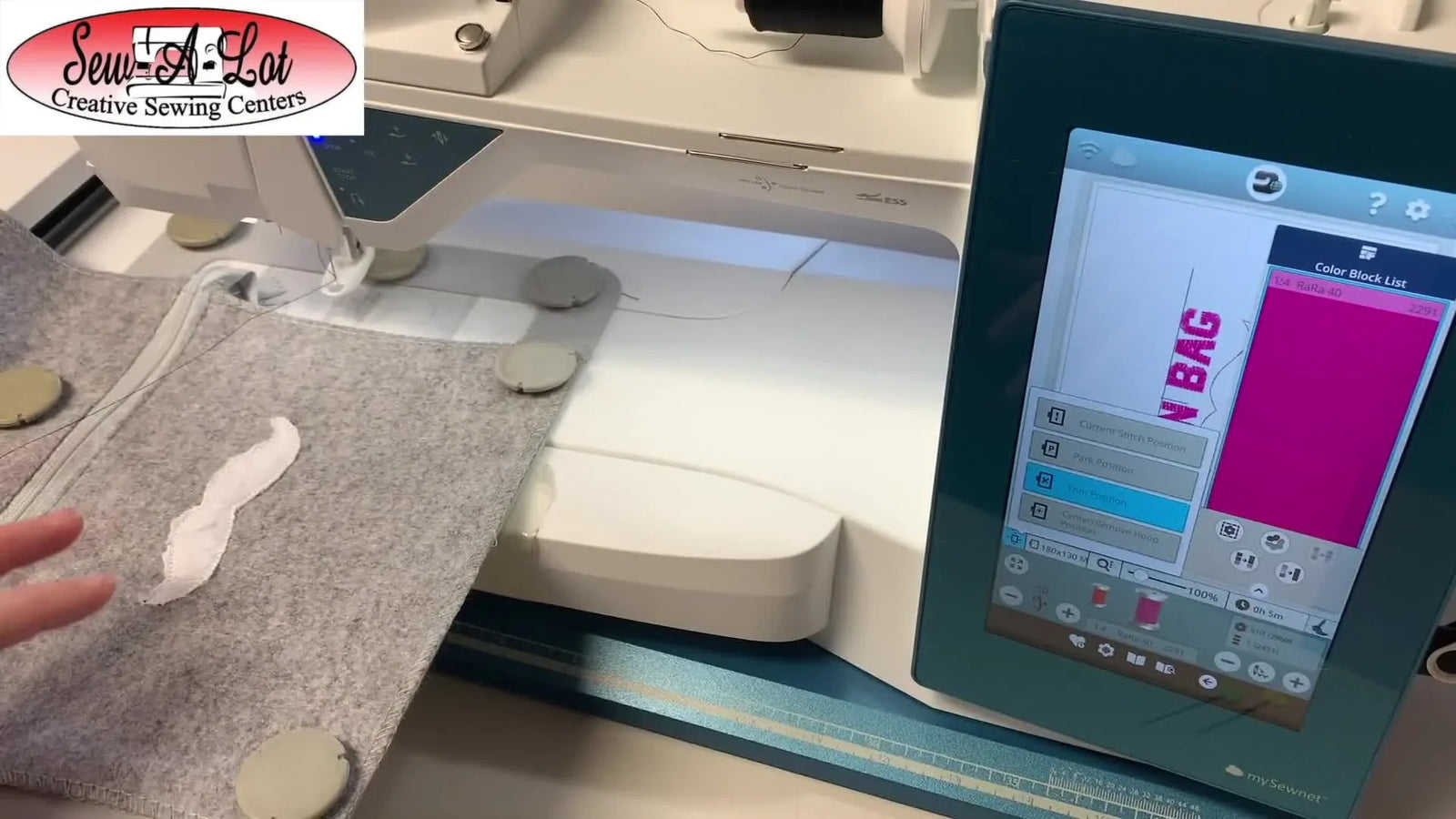 Mid-Stitch Text Rescue on a Husqvarna Viking Designer Epic: Swap “MAN ...