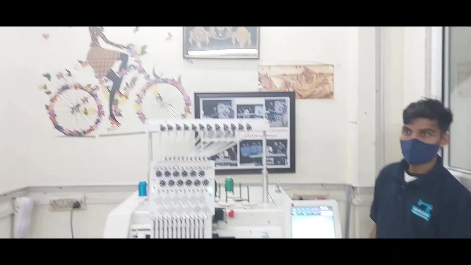 How to Thread an HSW 12-Needle Embroidery Machine (Kartoos Model): Two ...
